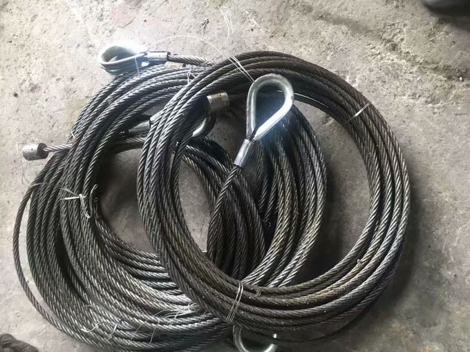 1/4" x 5 ft Single Leg Thimbled Eye Wire Rope Sling - 1300 lbs WLL