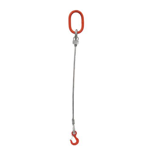 Oval Master Wire Rope Slings With Hooks 1 Leg 1300 Lbs WLL For Common ...