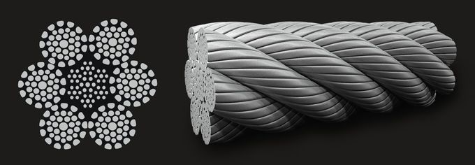 Dimensional Stability Galvanized Wire Rope Long Fatigue Life For ...