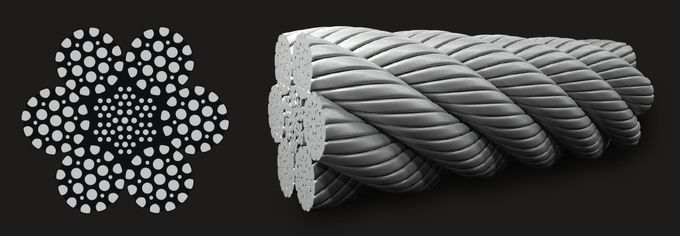 Compacted Galvanized Steel Rope , Drilling Line Wire Rope CE Certificated