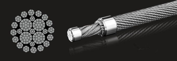 Galvanised Compacted Wire Rope High Breaking Forces Fatigue Resistance