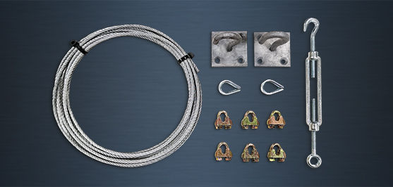 Mechanical Catenary Wire Kit , Green Wall Trellis Kits Stainless ...