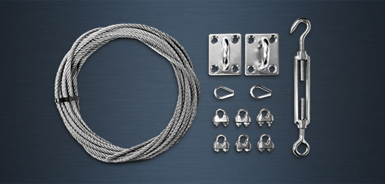 Mechanical Catenary Wire Kit , Green Wall Trellis Kits Stainless ...
