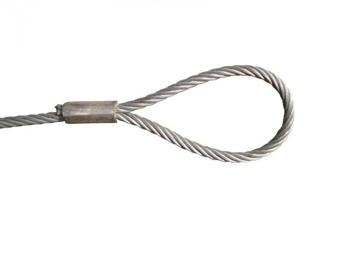 Mechanical Spliced Wire Rope Sling Soft Loop Single Leg With Thimbled Eye