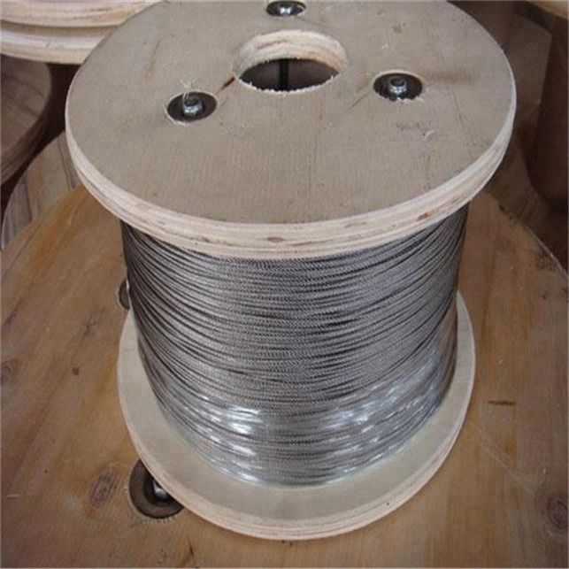 Highly Flexible Strand Stainless Steel Wire Rope Marine Grade 7 X 19