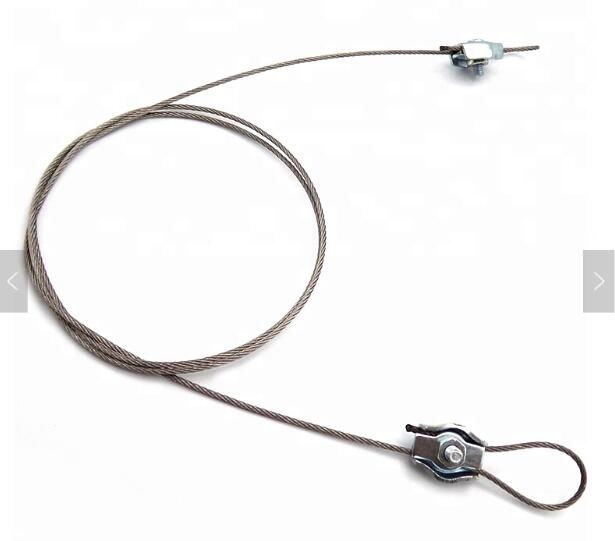 Lighting Steel Wire Rope Sling Diameter 1.5mm With Screw Clamp 7 X 7 ...