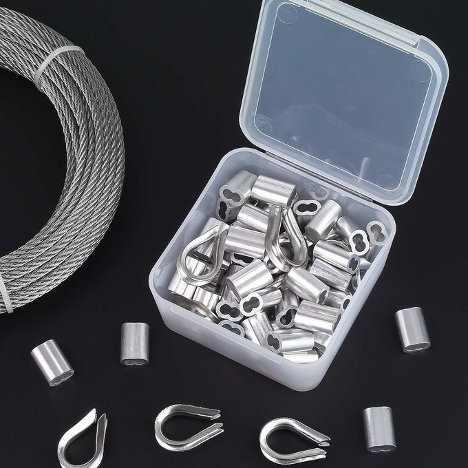 Cable Railing Kits 316 Stainless Steel Wire Rope & Fittings Includes 1/ ...