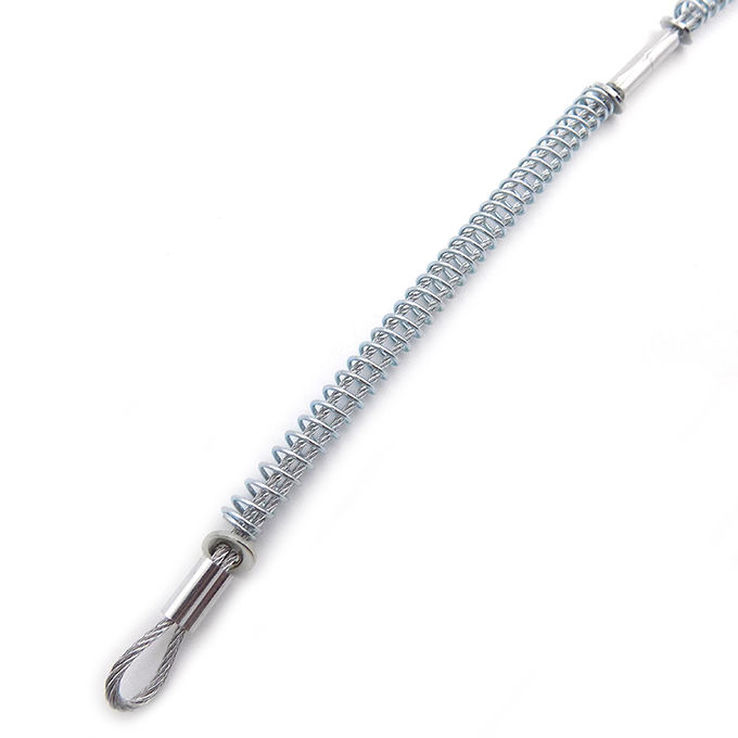 10mm Spring Through Stainless Wire Rope Sling Whips Check Safety Cable