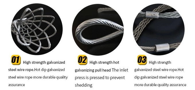 Single Eye Double Strand Knitting Wire Rope Sling Cable Sock Ahead ...