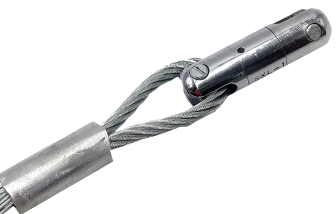 Heavy Duty Rotate Wire Rope Sling Hose Restraint Multiple Strength Longlife