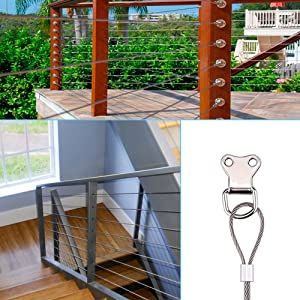 316 Marine Grade Railing Kit Aircraft 2mm Stainless Steel Wire Rope